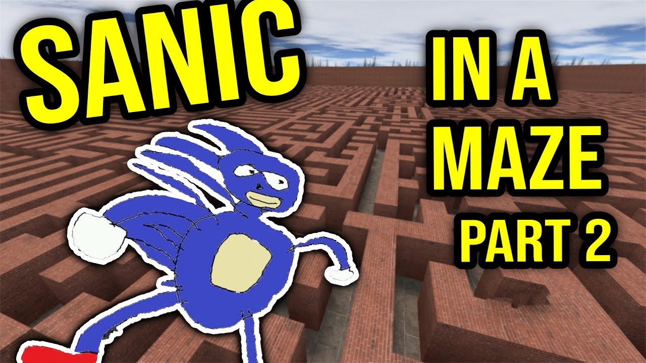 SANIC IN MAZE PART 2!! (gmod nextbot) - YouTube
