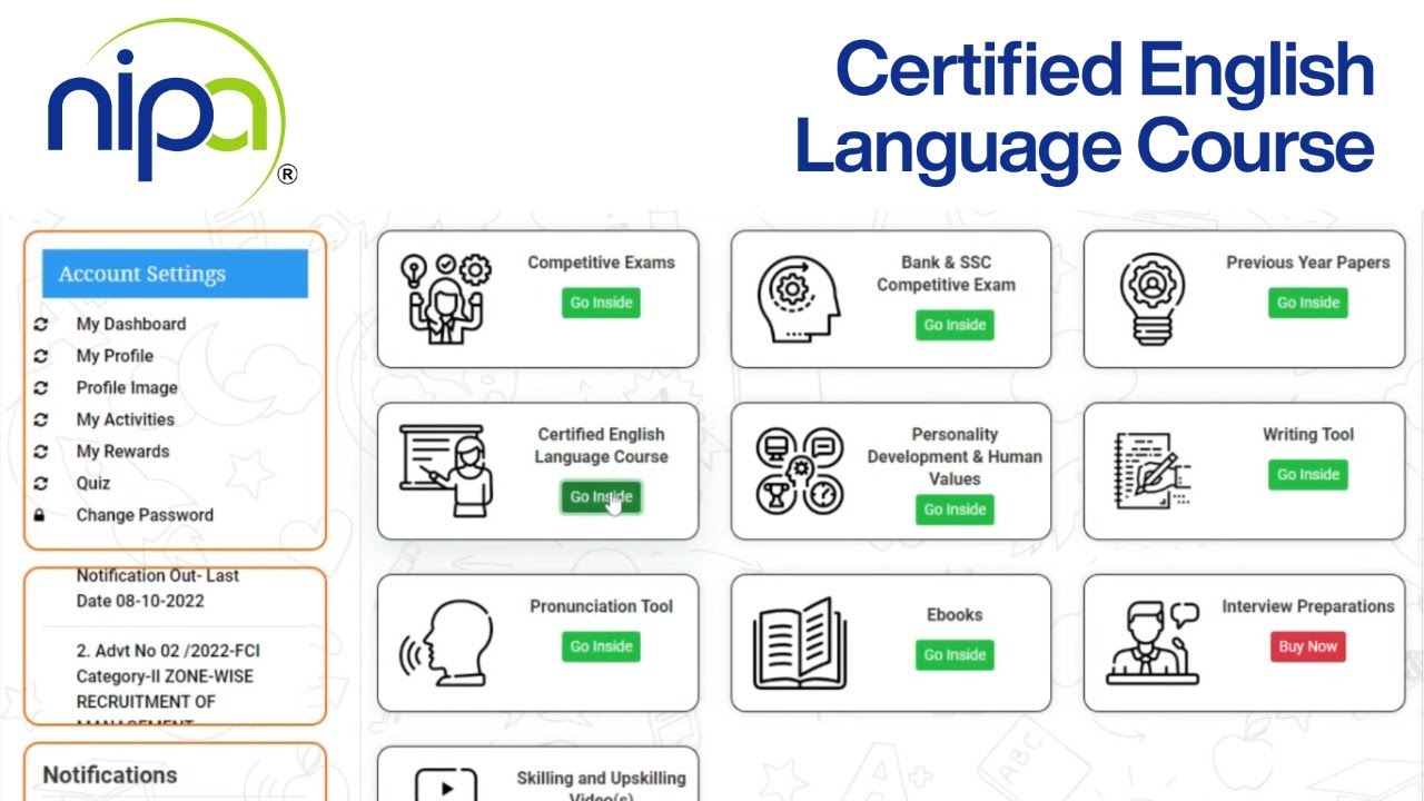 Learn How to Use NIPA Certified English Language Course - YouTube
