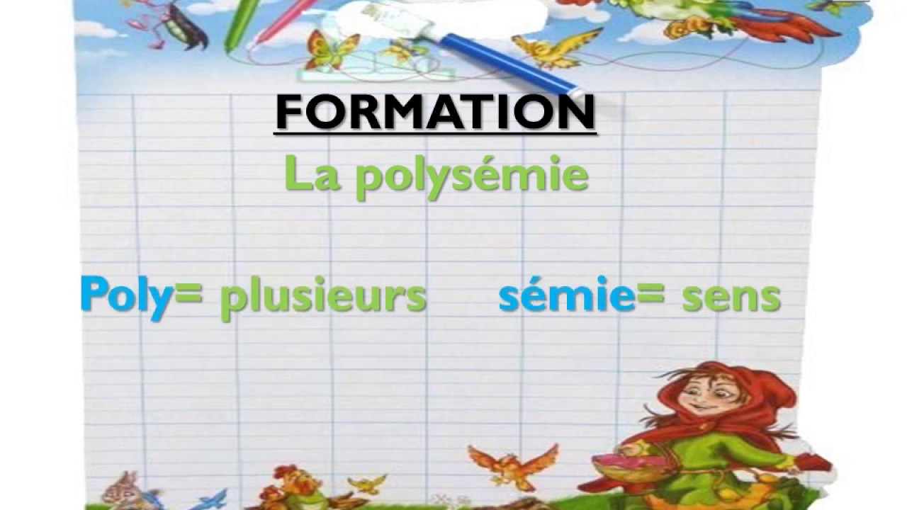 Français vocabulaire la polysémie 3ème année primaire - YouTube