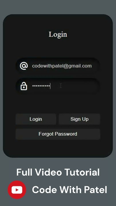 Login Page Using Html And Css Htmltutorial Csstutorial Loginform Viral Trending