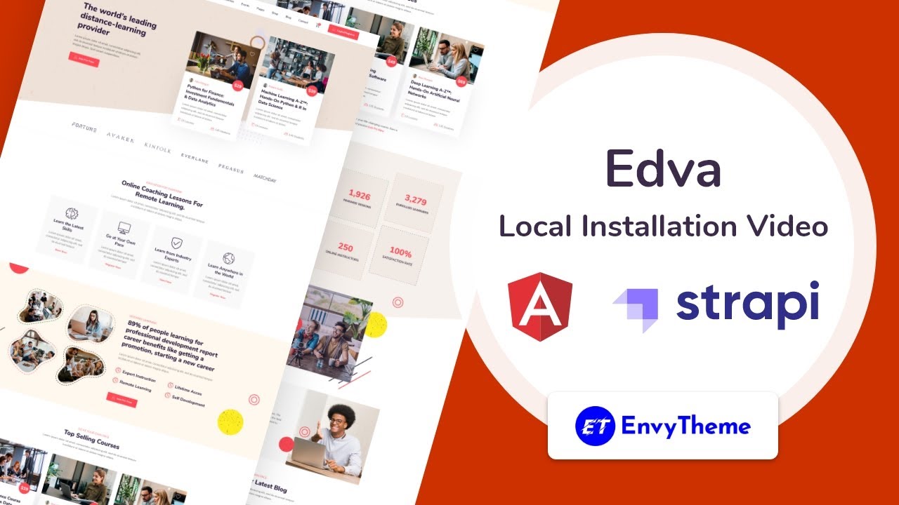 Local Installation - Edva Angular Education Functional Template - YouTube