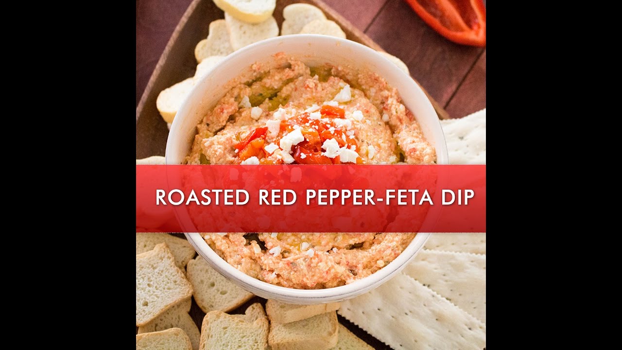 Greek Roasted Red Pepper and Feta Cheese Dip (Htipiti) #shorts - YouTube