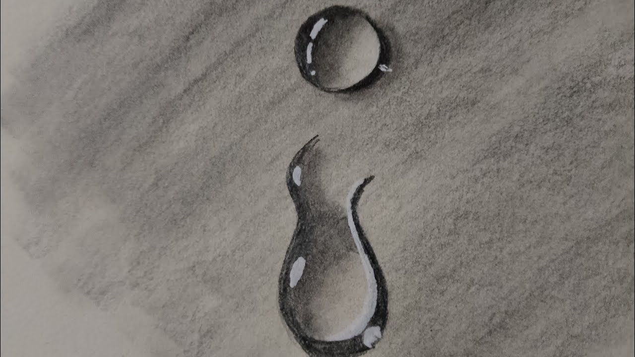How to Draw Water Drop । Easy pencil Drowing of Beginner - YouTube