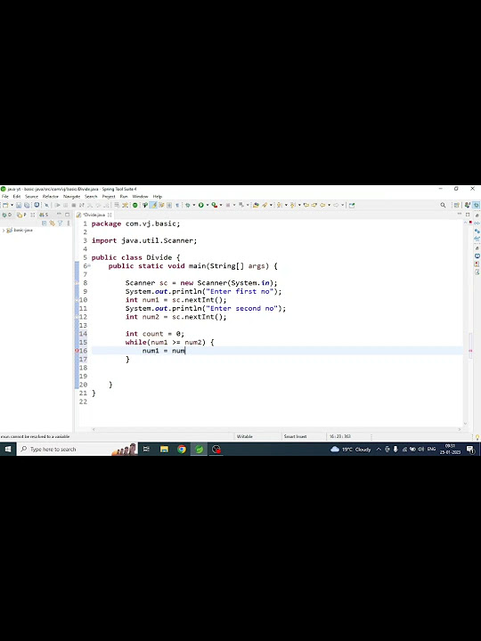 Divide Two No Without Using Operater In Java Java Coder Programmerjavaprogramming