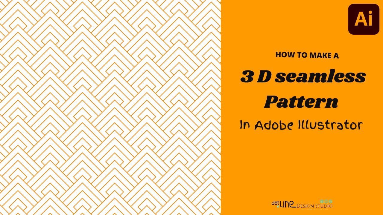 How to make 3D geometric seamless pattern in Adobe Illustrator- vector ...