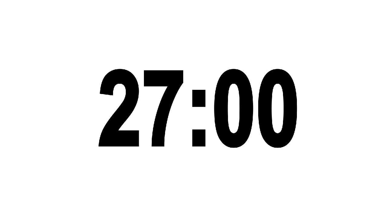 27 Minute Countdown Timer with Alarm - YouTube