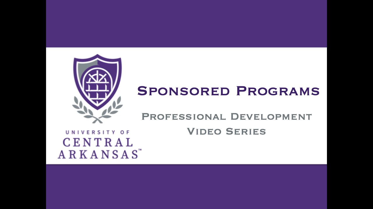UCA Sponsored Programs: External Funding Incentives - YouTube