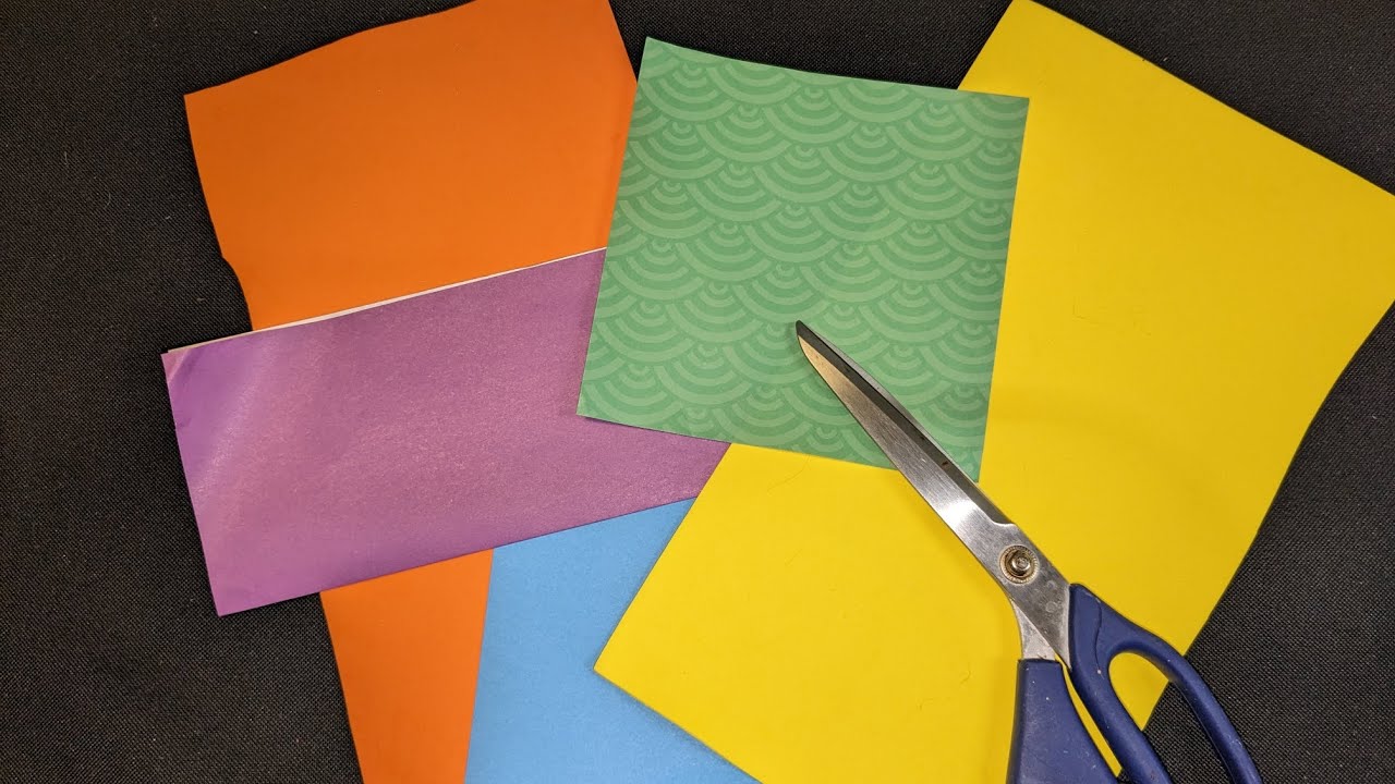 cutting colourful paper 😍 - YouTube
