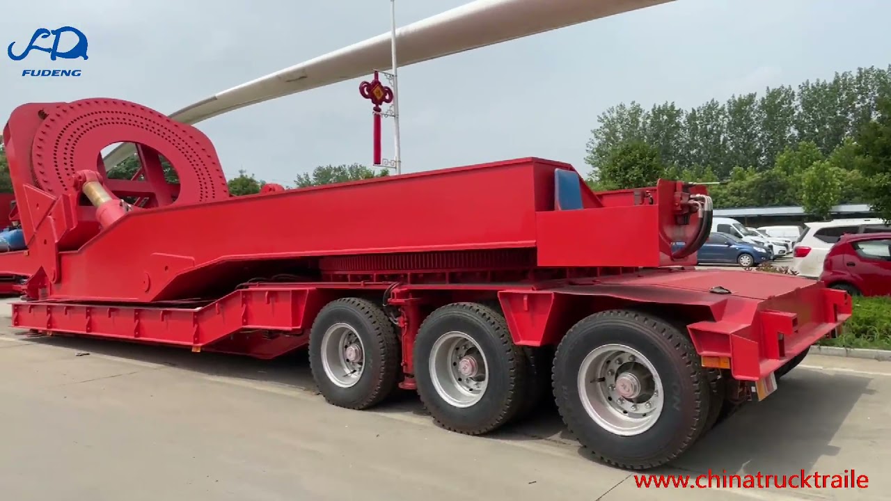 Wind Turbine Blade Trailer | 50 meters Extendable Trailer for Transport ...