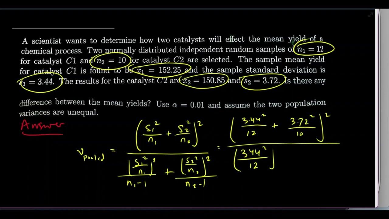 Part 3a - Example of Hypothesis Testing if sample size, the variance ...