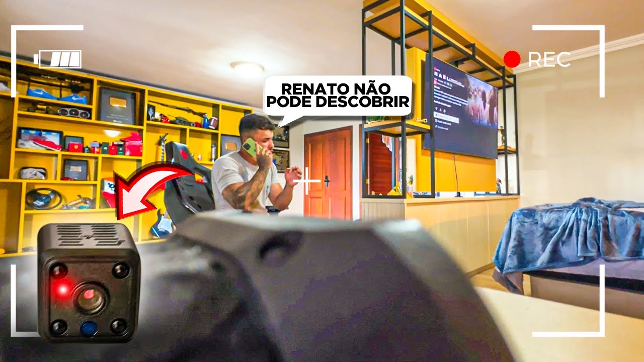 🚨COLOQUEI UMA CÂMERA ESCONDIDA NO QUARTO DO RENATO E DESCOBRI TUDO - YouTube