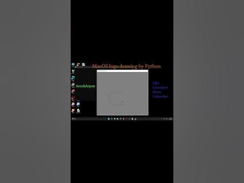 MacOS logo drawing using python turtle | Apple (mac) logo #shorts # ...