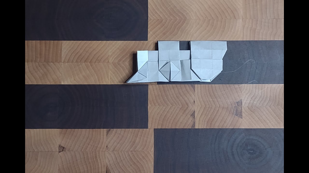 Origami Train - YouTube