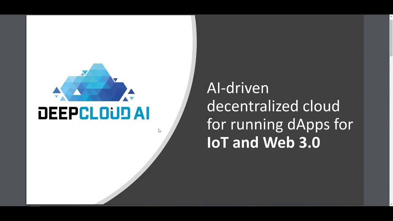 DeepCloud AI - AI Driven Cloud for dApps and IoT - YouTube