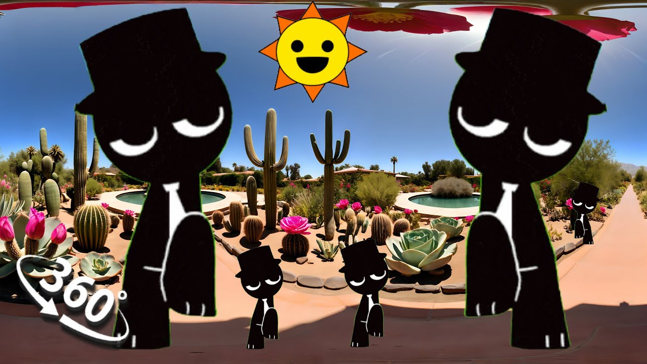 Sprunki dancing among the cacti I Incredibox Sprunki in 360º VR - YouTube