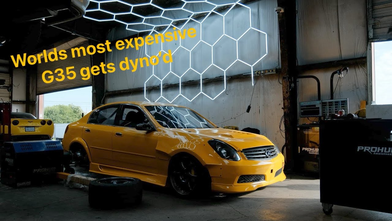2JZ G35 Drift Car gets dyno'd - YouTube