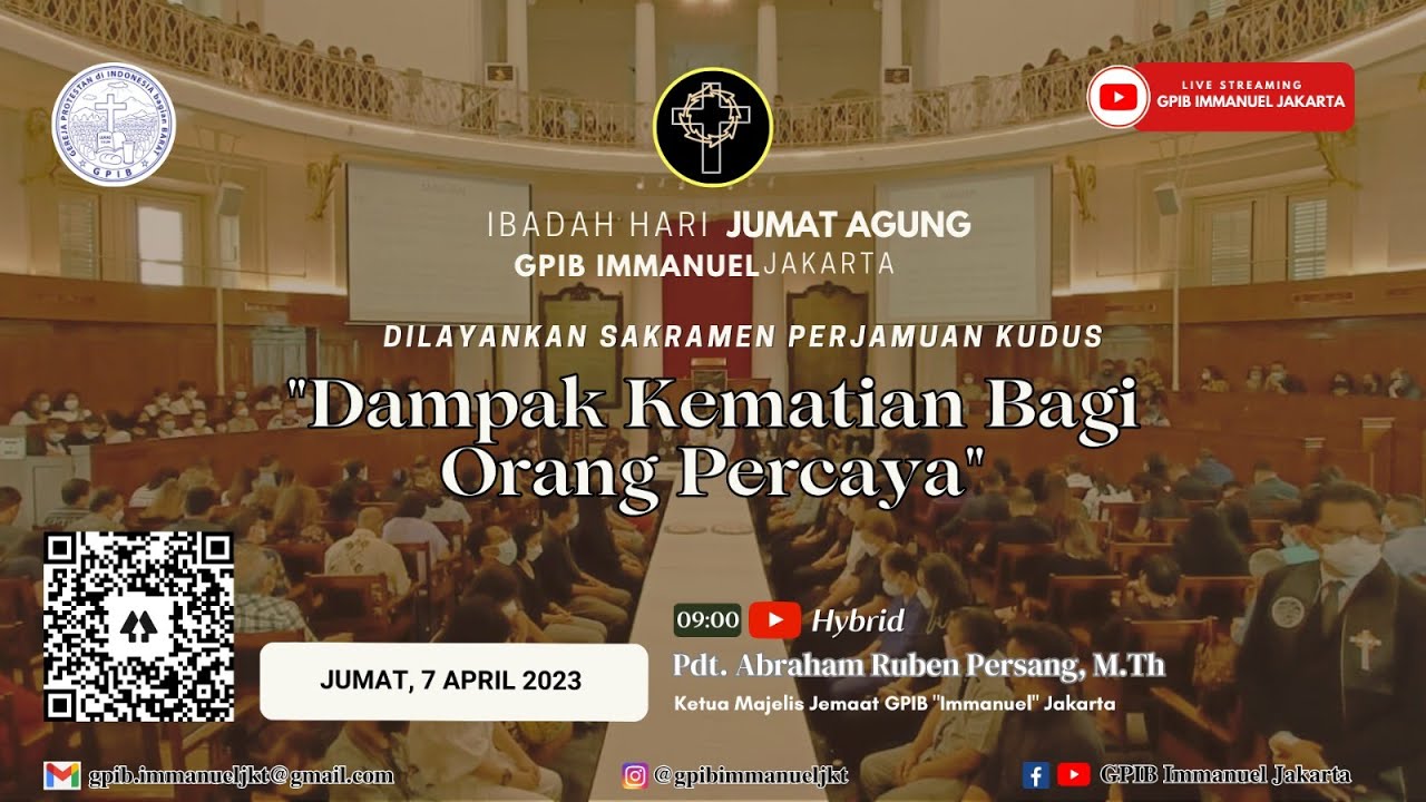 Ibadah Jumat Agung Dan Perjamuan Kudus Meja Jumat 7 April 2023 Youtube