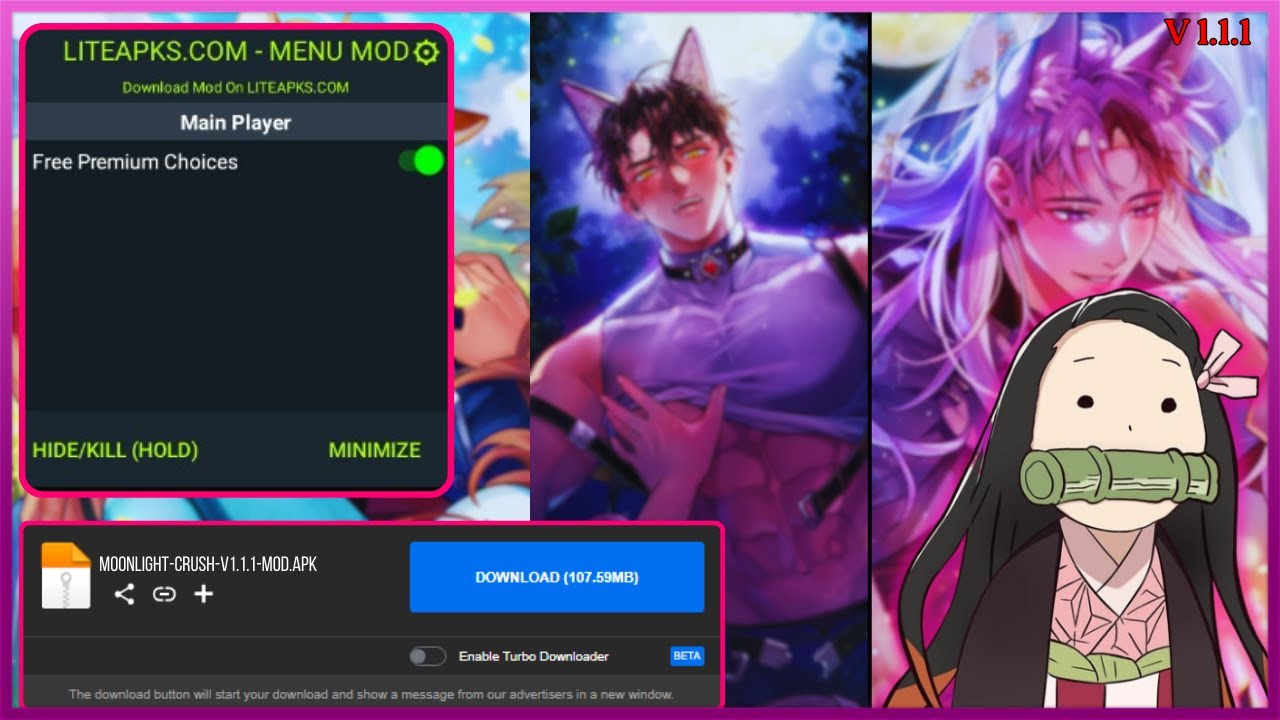 🌙SAIUU! MOONLIGHT CRUSH ATUALIZADO COM ESCOLHAS PREMIUM V1.1.1 - YouTube