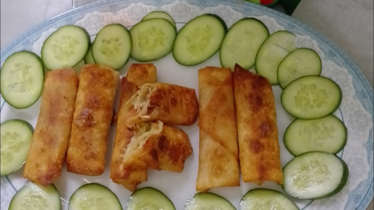 Ramzan prparation chicken& vegi spring roll/ easy recipe spring roll ...