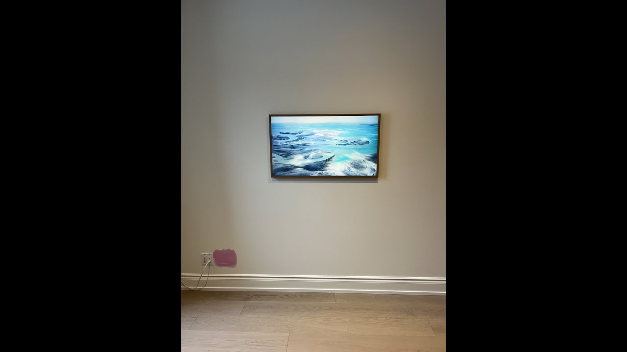 A Frame TV installation with concealing one connect box - YouTube