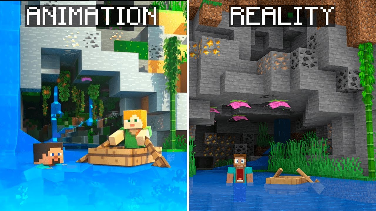 minecraft animation vs reality - YouTube