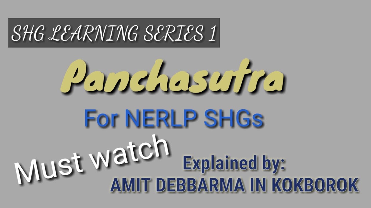 What is Panchasutra || Why Panchasutra is Important for SHGs || Amit ...