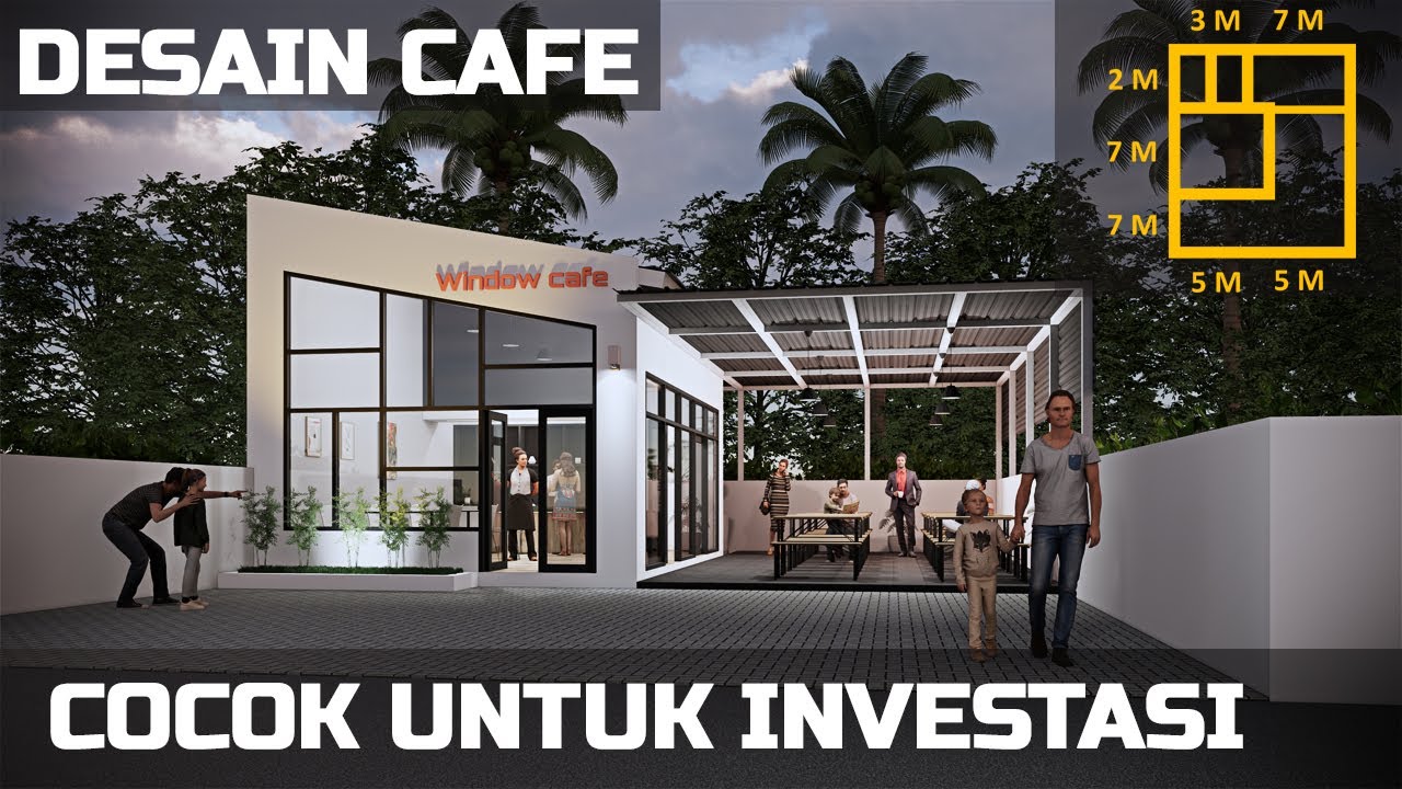 DESAIN CAFE MINIMALIS KECIL MODEL KEKINIAN, UKURAN 5X7 | MINIMALIS FULL ...