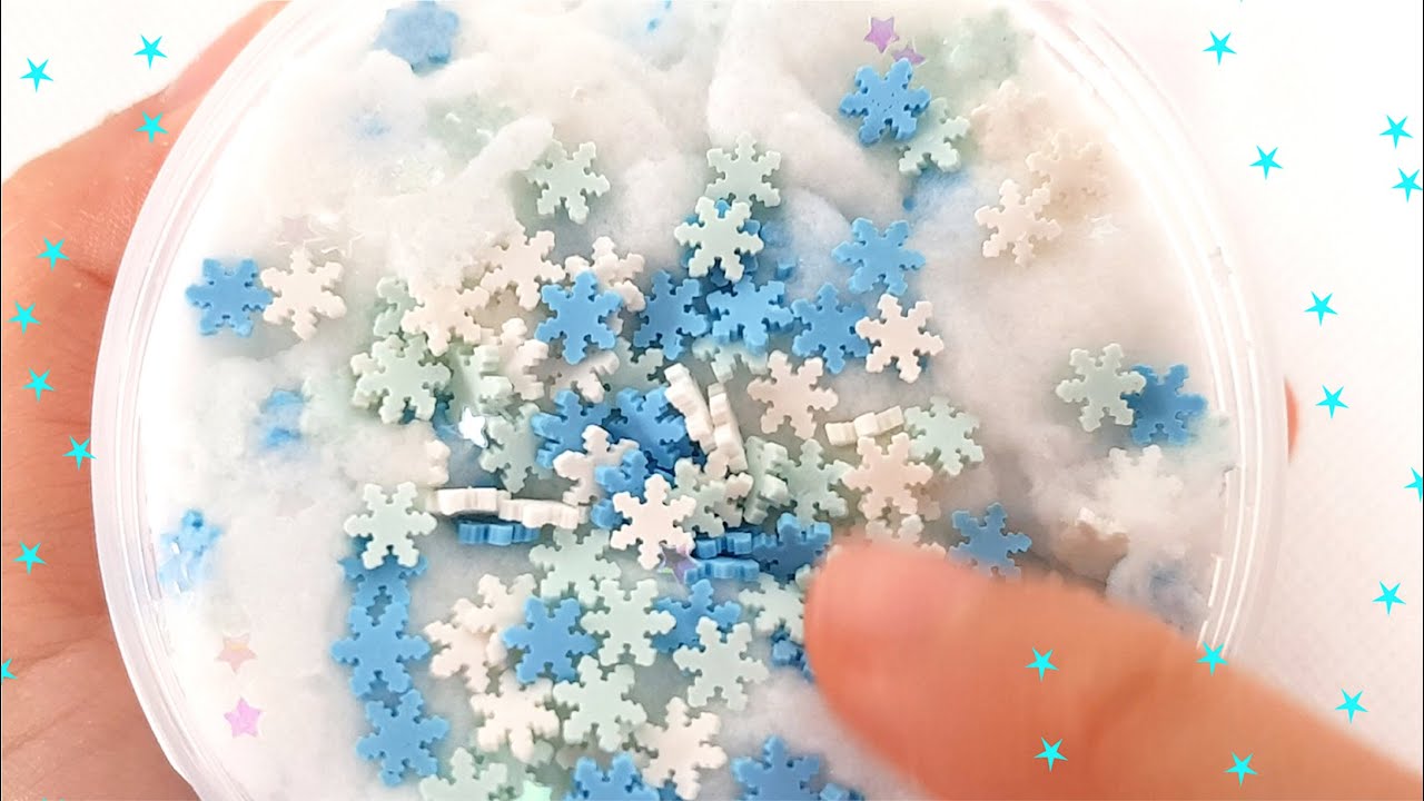 What Does Cloudy and Fluffy Slime Feels Like ? Full of Snow Flakes ...