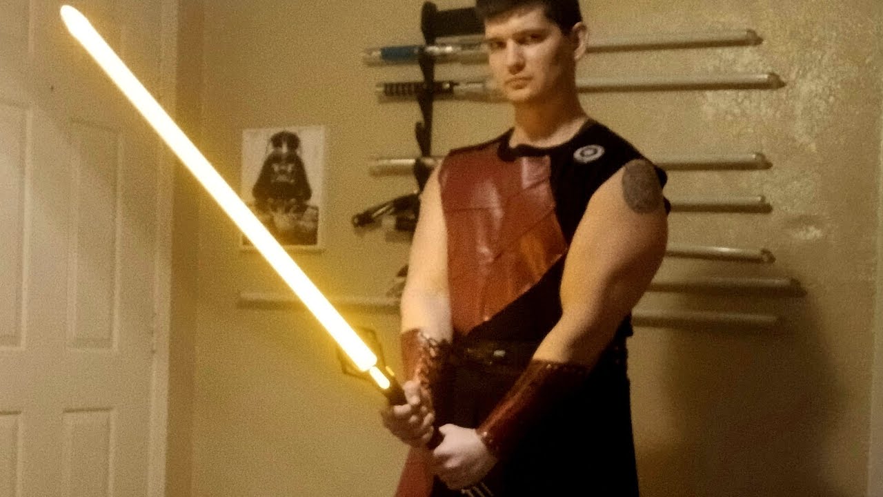 18 move demonstration using the Dark War Glaive Hilt with and orange ...