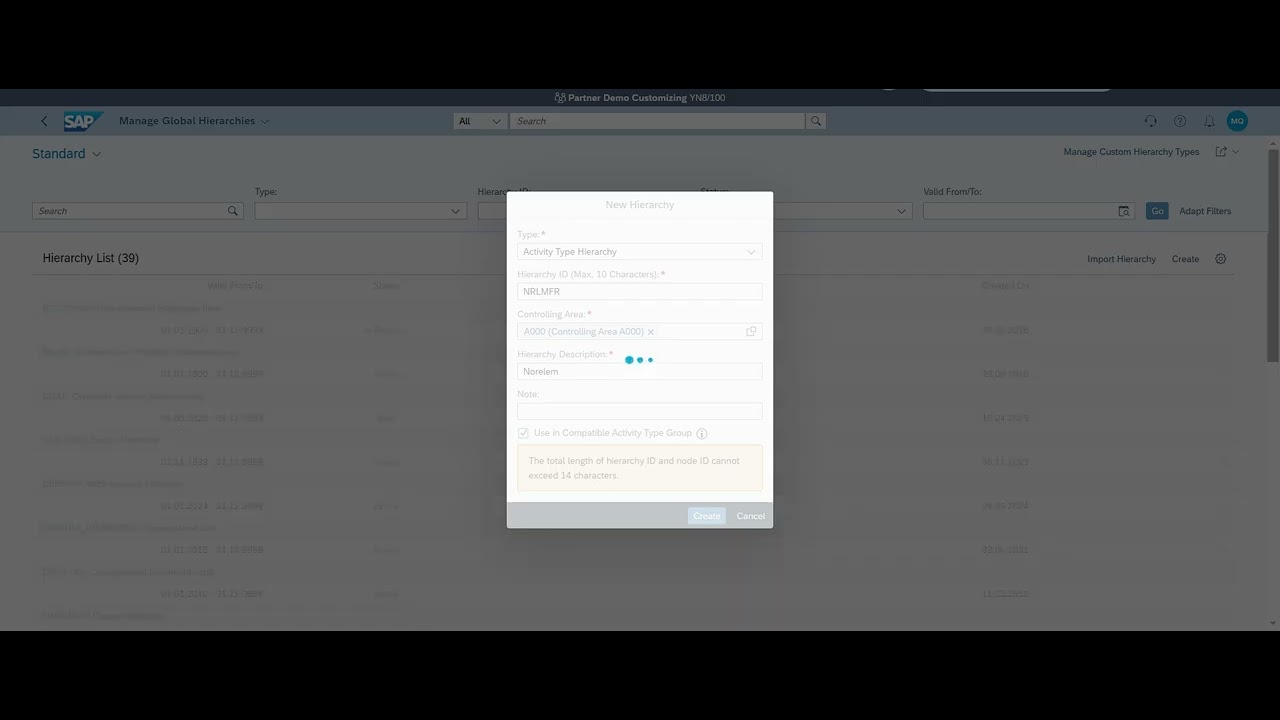 Creating Activity Type Hierarchy Master Data in SAP Cloud - YouTube