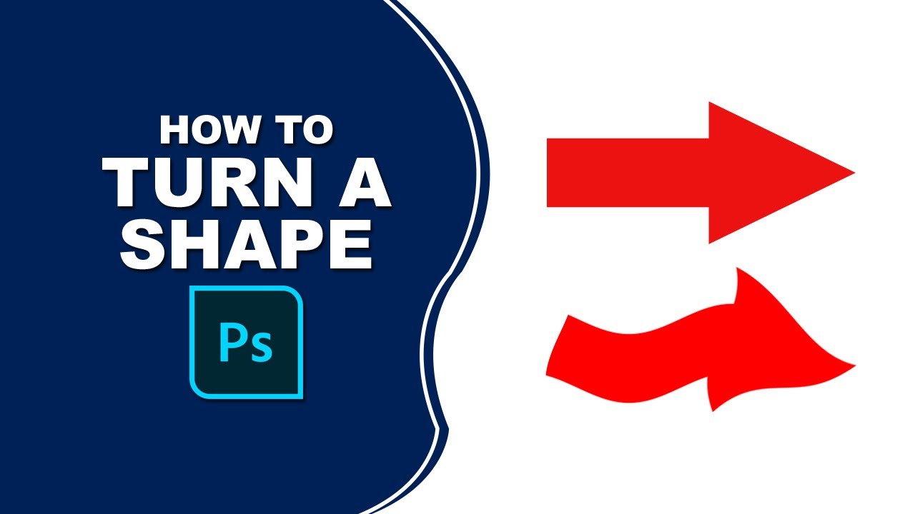How to turn a shape in photoshop - YouTube