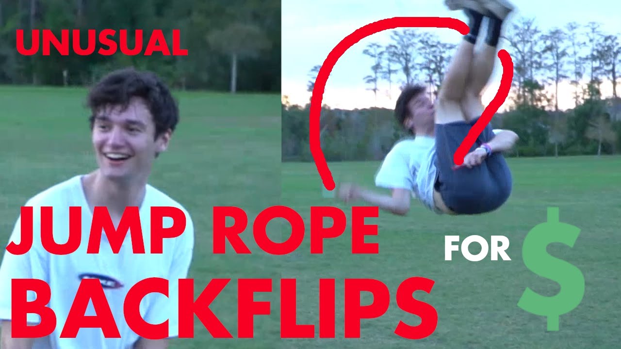 JUMP ROPE BACKFLIP VARIATIONS for MONEY! How many can Chris do? - YouTube