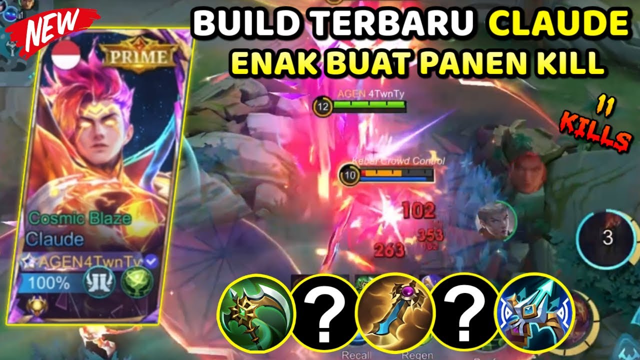 UPDATE!! BUILD TERBARU CLAUDE ENAK BUAT PANEN KILL - BUILD TOP 1 GLOBAL ...