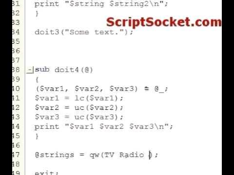 Perl Tutorial 89 - Subroutine Prototypes - YouTube