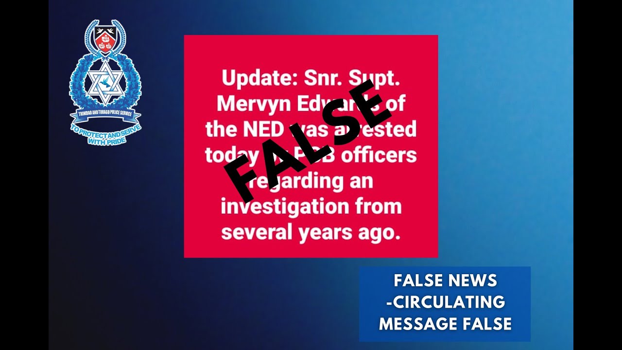 Senior Superintendent Mervyn Edwards Has Not Been Arrested - YouTube