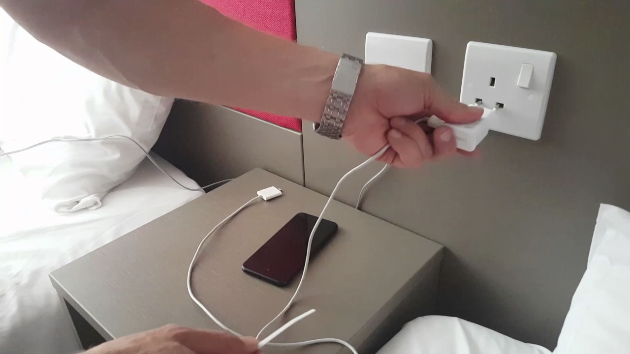 How to plug European charger in to UK socket - YouTube