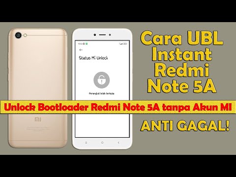 Cara UBL Redmi Note 5A secara Instant Tanpa Akun Mi tanpa menunggu | Unlock bootloader Redmi Note 5A