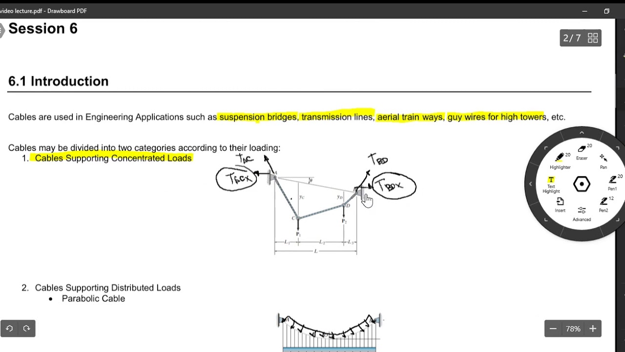 Structural Theory - Chapter 6 - Cables and Arches Part1 - YouTube