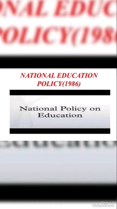 📚👍NEP1986राष्ट्रीय शिक्षा नीति 1986#UGC #npe 1986 - YouTube