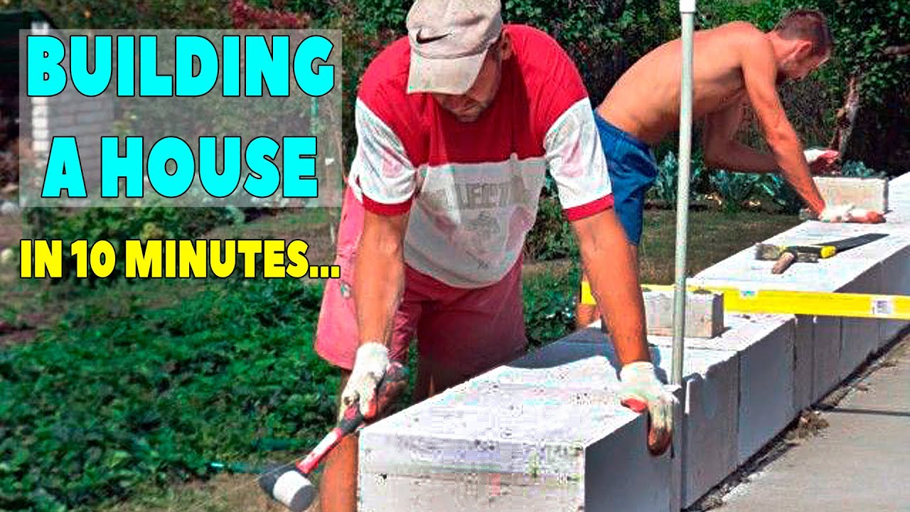TIMELAPSE: House Built By two guys in 10 Minutes - YouTube