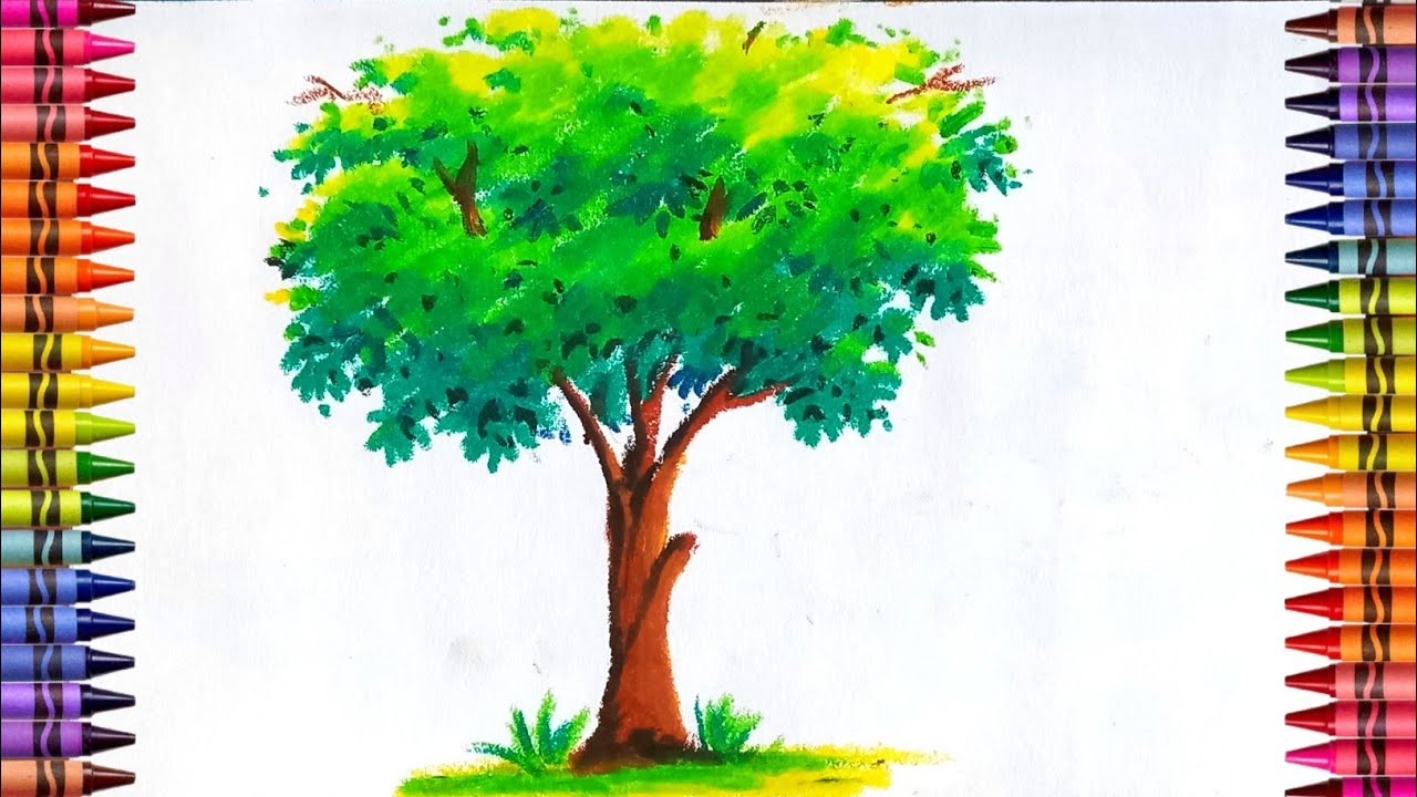 tree drawing easy step by step - YouTube