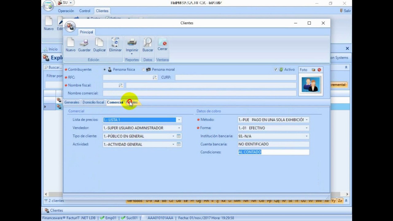 07 Módulo de Clientes en Financeware® FacturIT .NET 2017 3.2 para CFDI ...