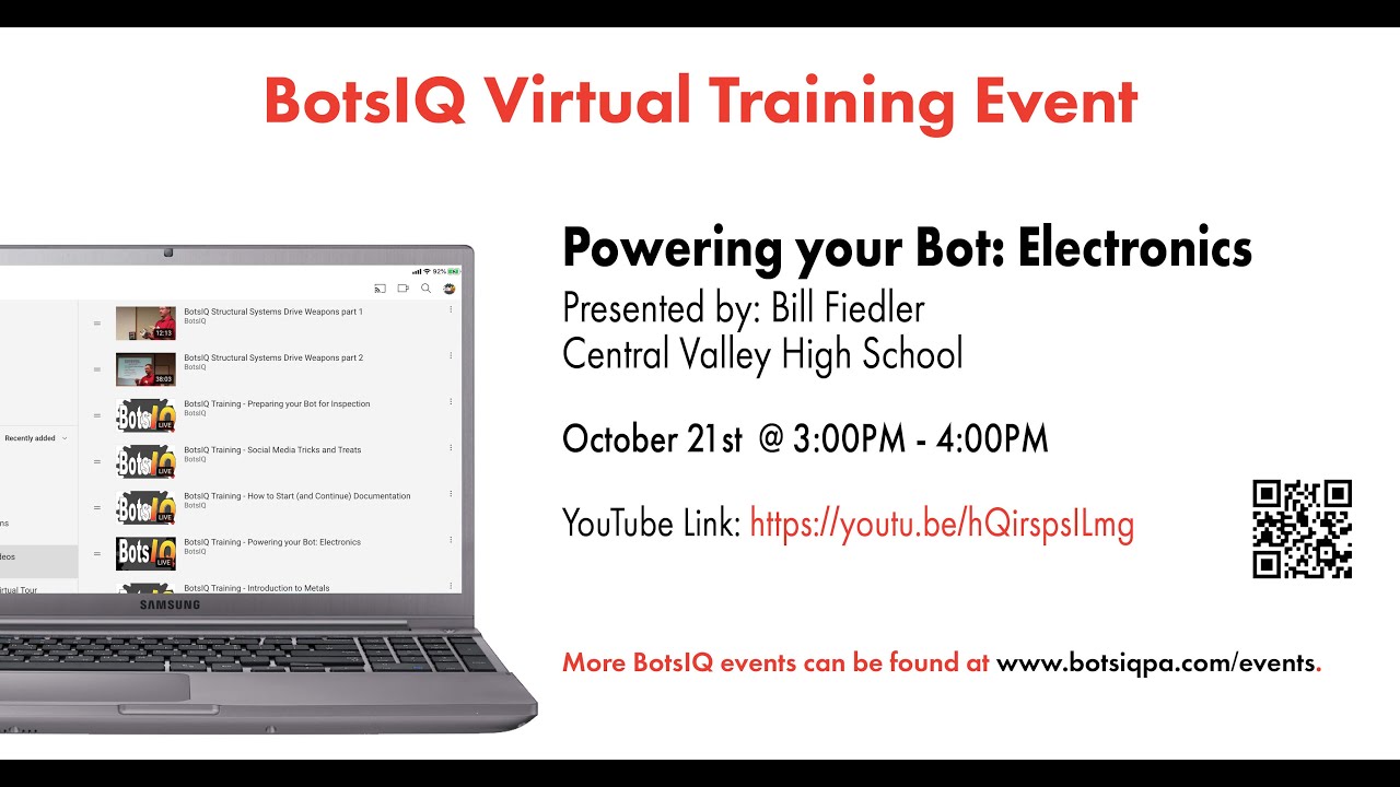 BotsIQ Training - Powering your Bot: Electronics - YouTube