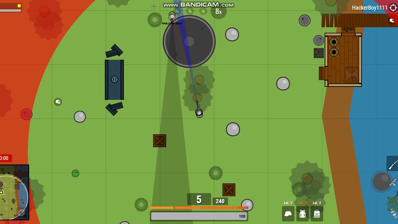 First game with surviv.io Hack - YouTube