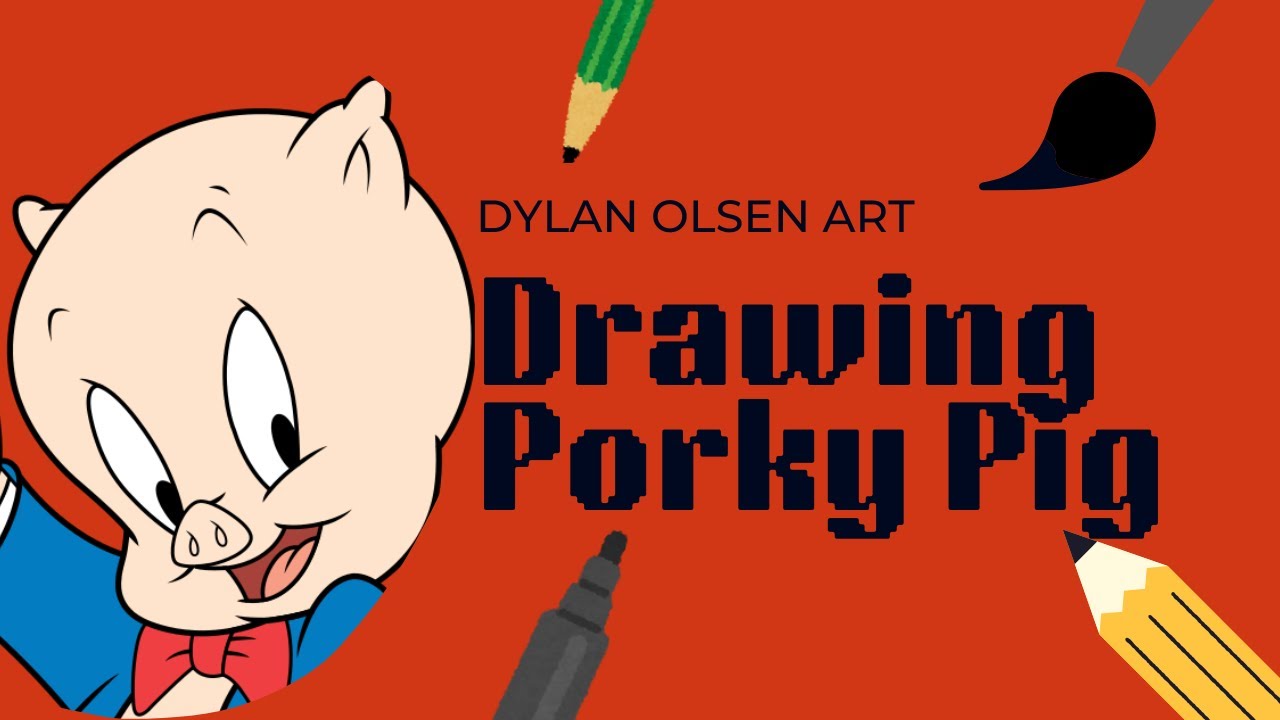 How to Draw Porky Pig from the Looney Tunes Series - YouTube