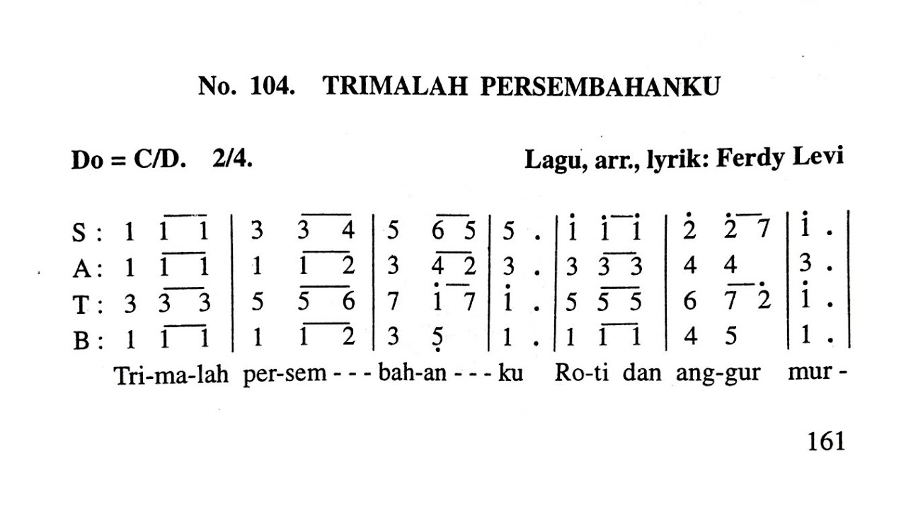 Lagu Persembahan Masa PraPaskah || Terimalah Persembahanku Ferdy Levi ...