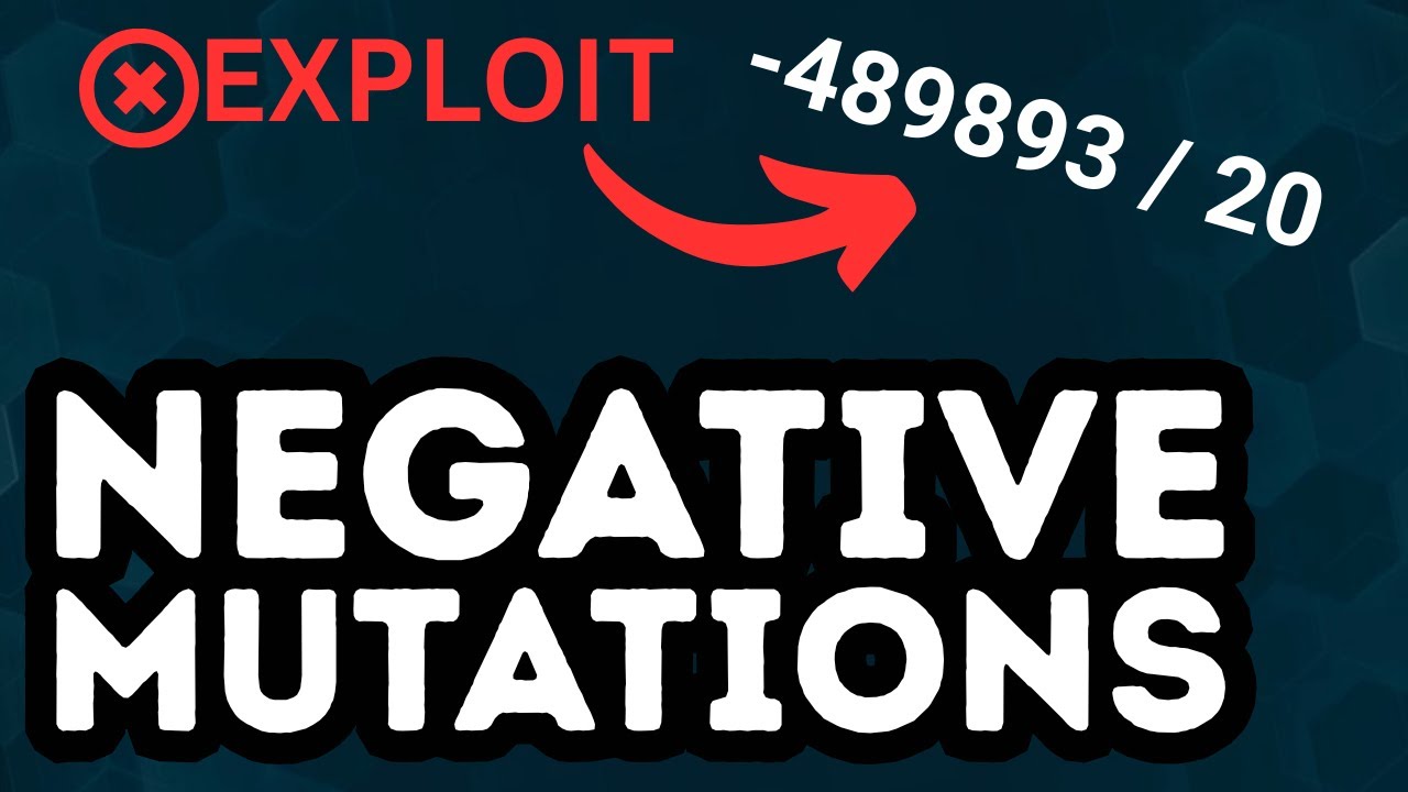 NEGATIVE MUTATIONS - Exploit or Game Mechanic? - YouTube