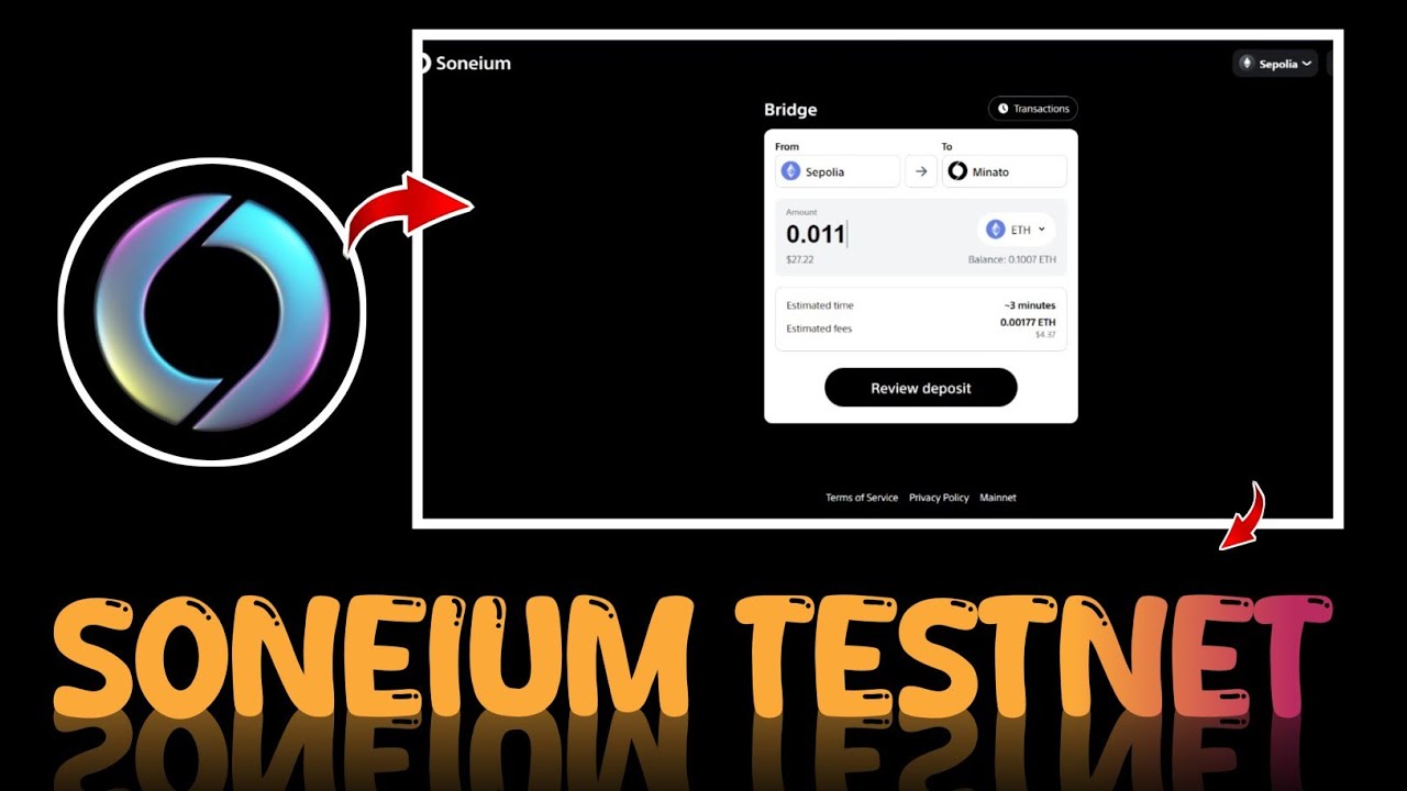 Soneium Testnet | Layer 3 task | Bridge on Dapp - YouTube