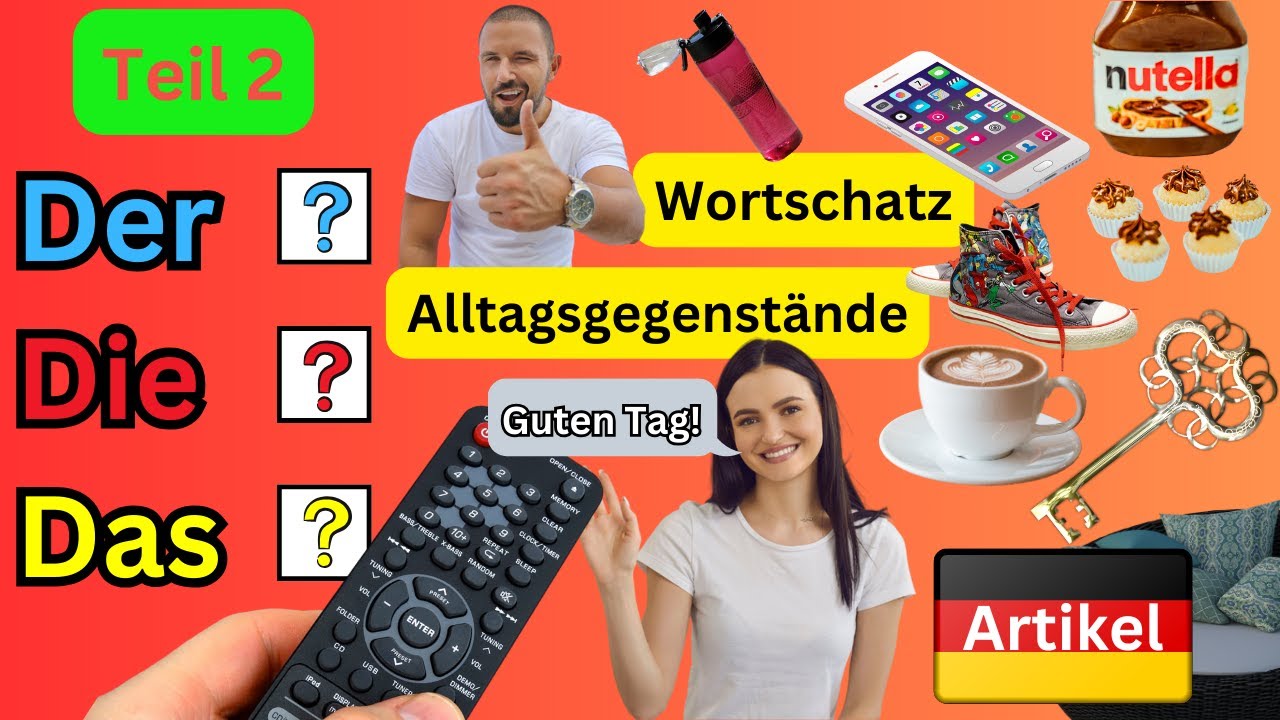 🧑‍🎓 Deutsch lernen 🇩🇪 Alltagsgegenstände (daily objects)🆕german lesson ...