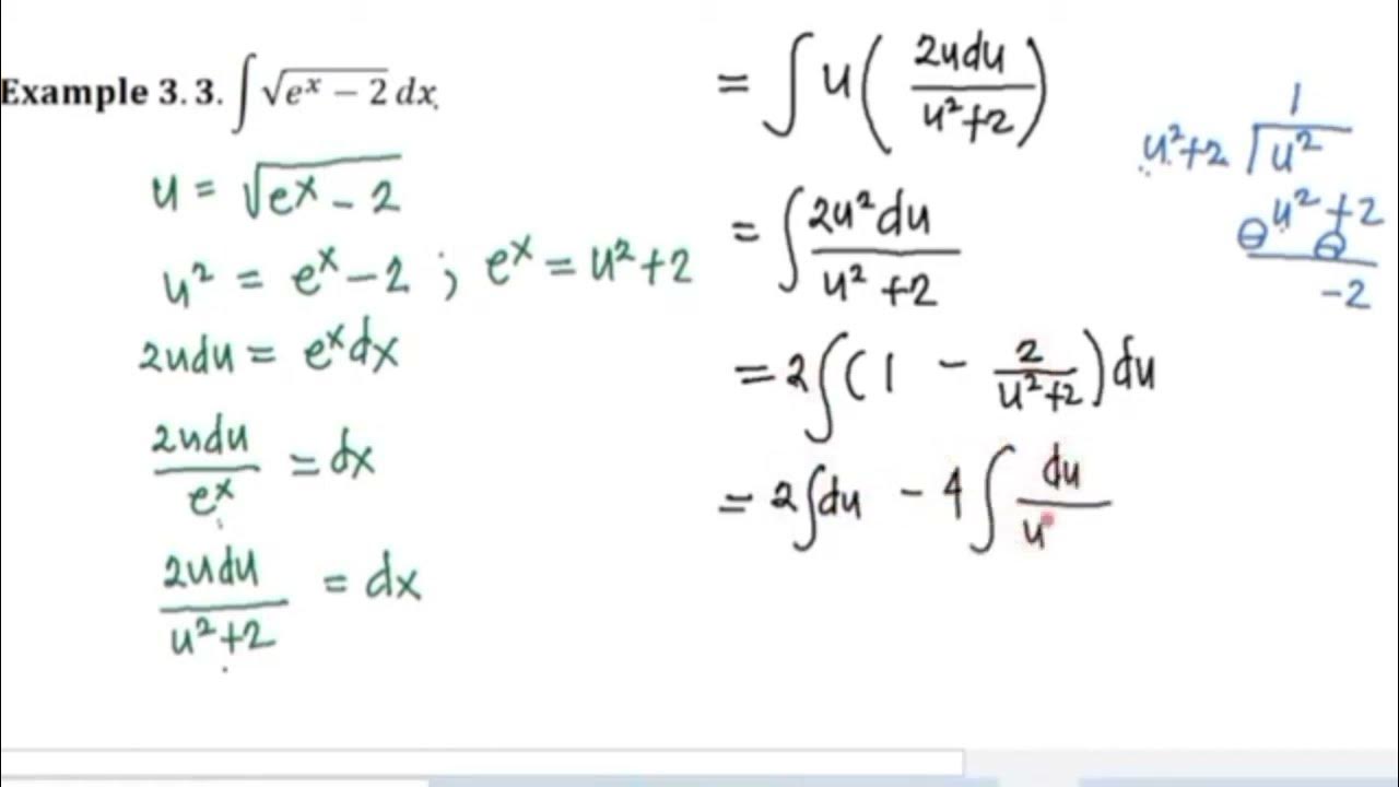 Problem 3. Integration by Algebraic Substitution - YouTube